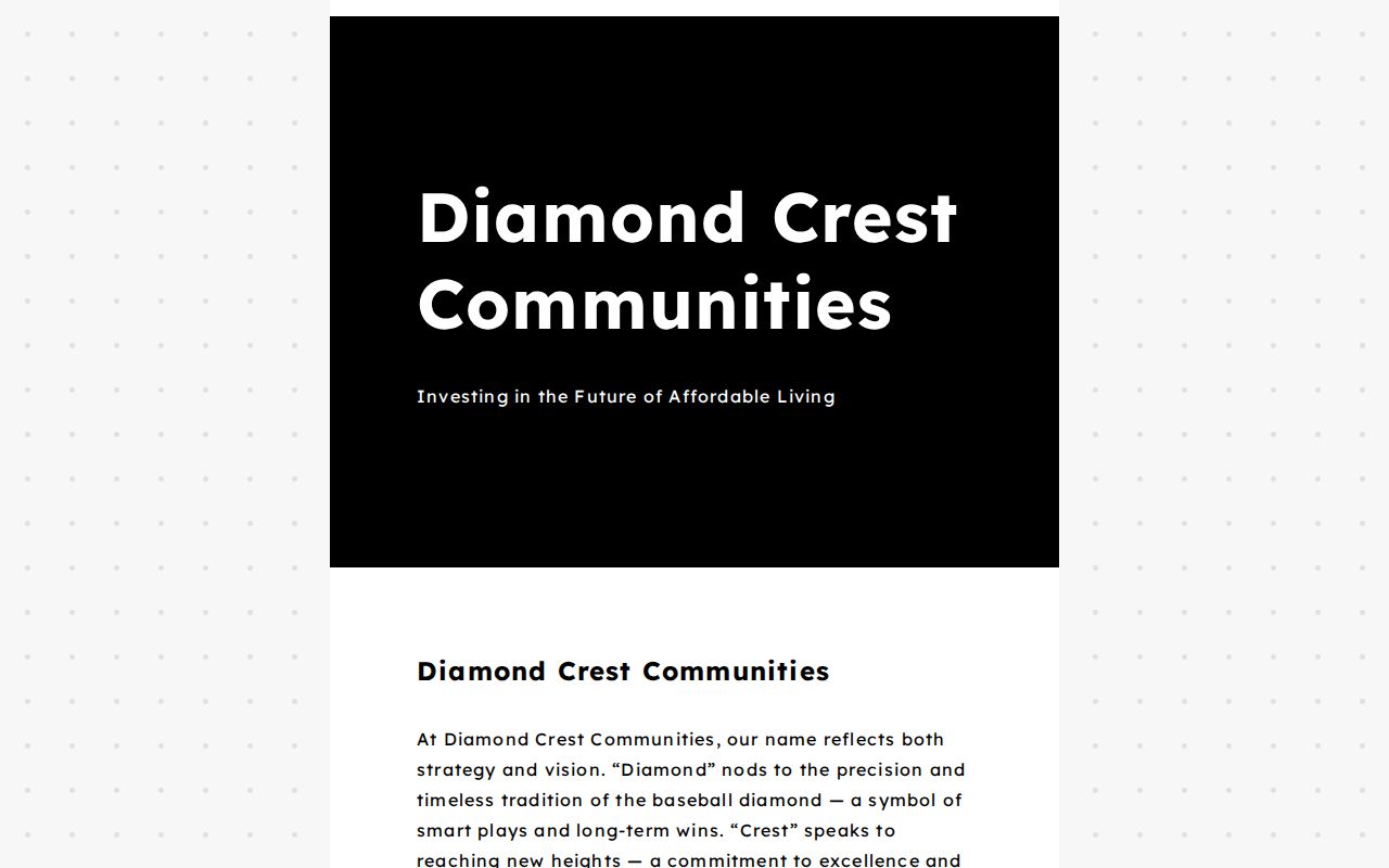 Diamond Crest Communities